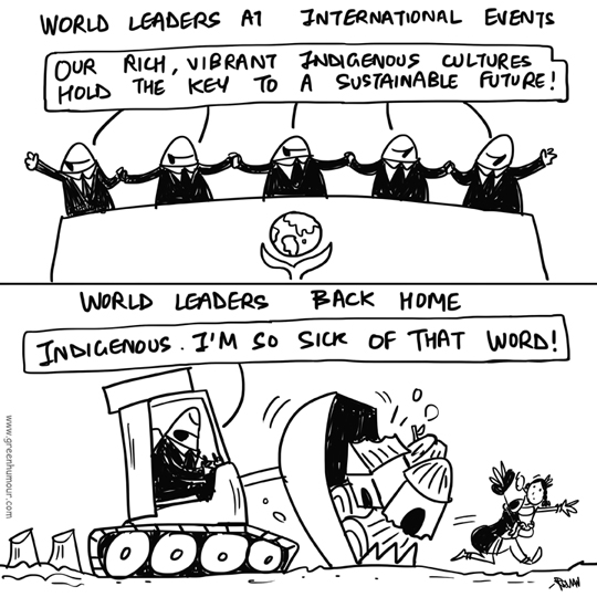 Green Humour: Governments and Indigenous People