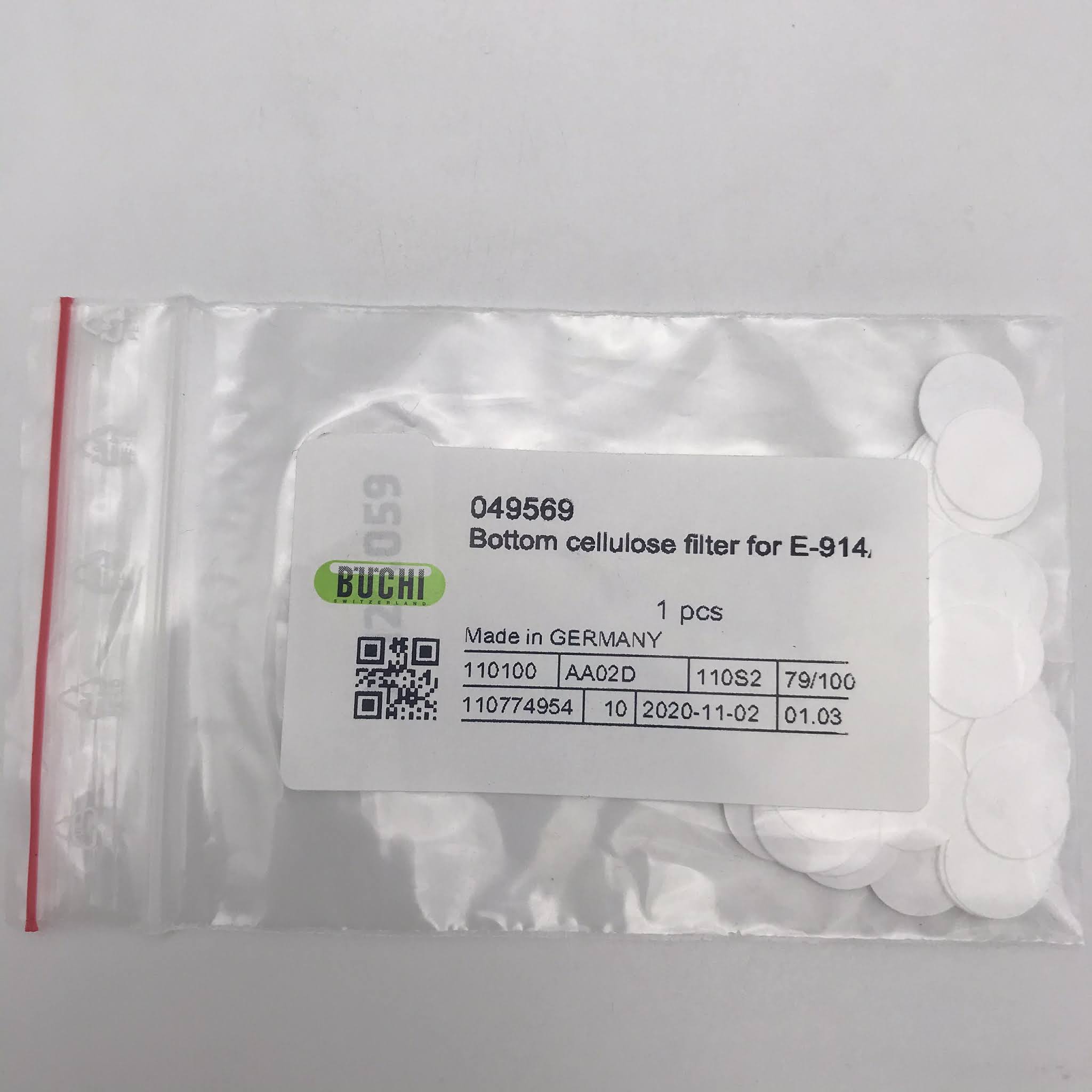 Bottom cellulose filter (for E-914, Buchi)