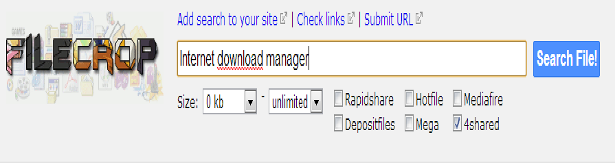 FileCropموقع رائع للبحث عن رابط تحميل أي برنامج أو ملف على ست مواقع ...