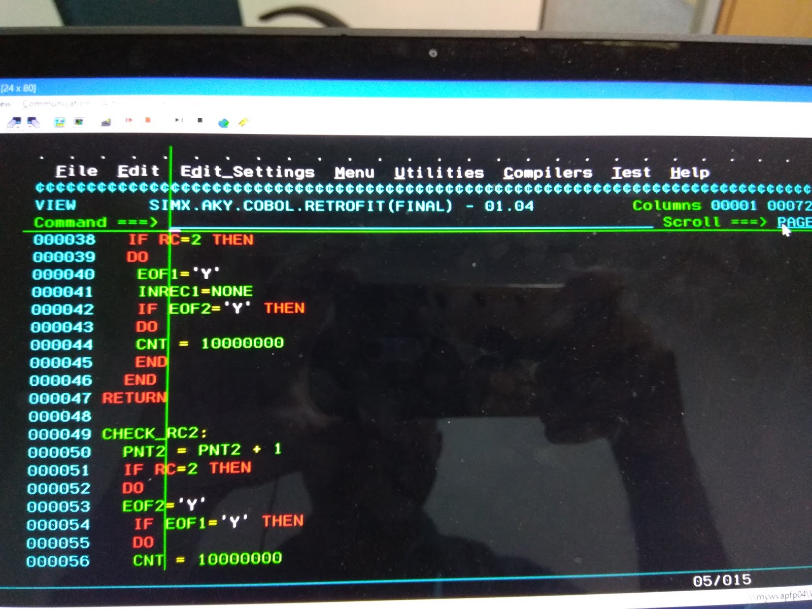 Self Creations Retrofitting Tool Cobol Program Written By Abhishek Yadav