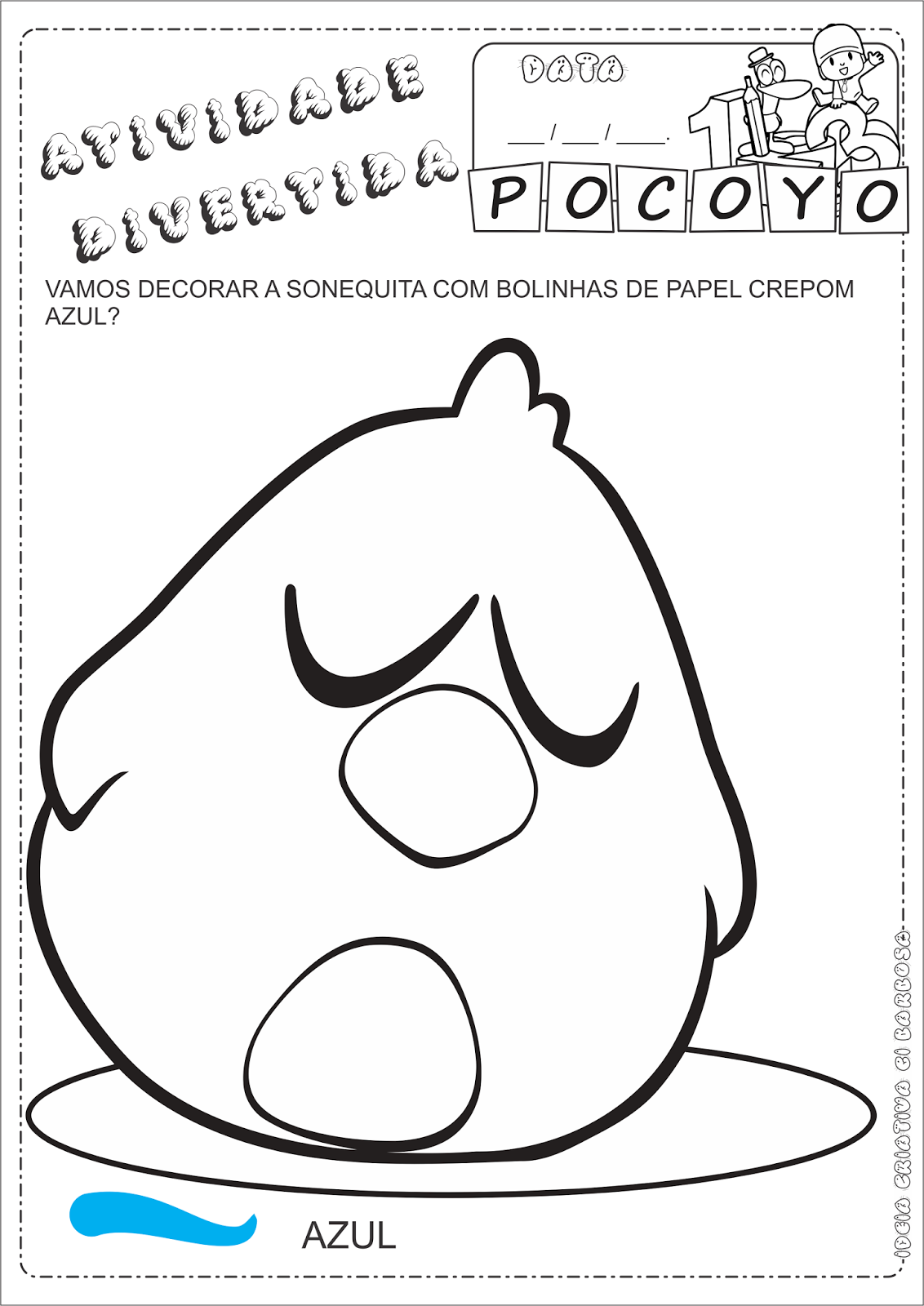 Atividades cor azul, Atividades de colagem, Educação infantil