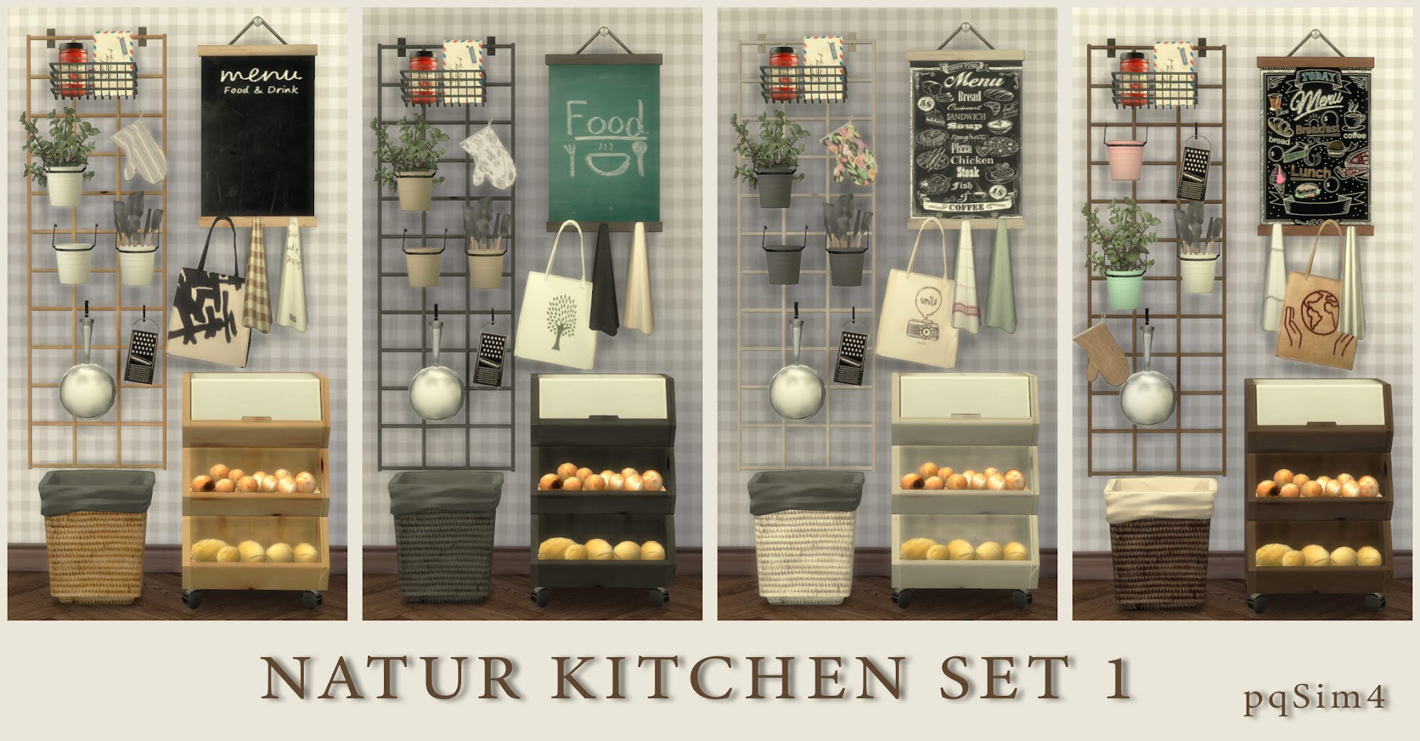 Natur Kitchen Set 1. The Sims 4 Custom Content.