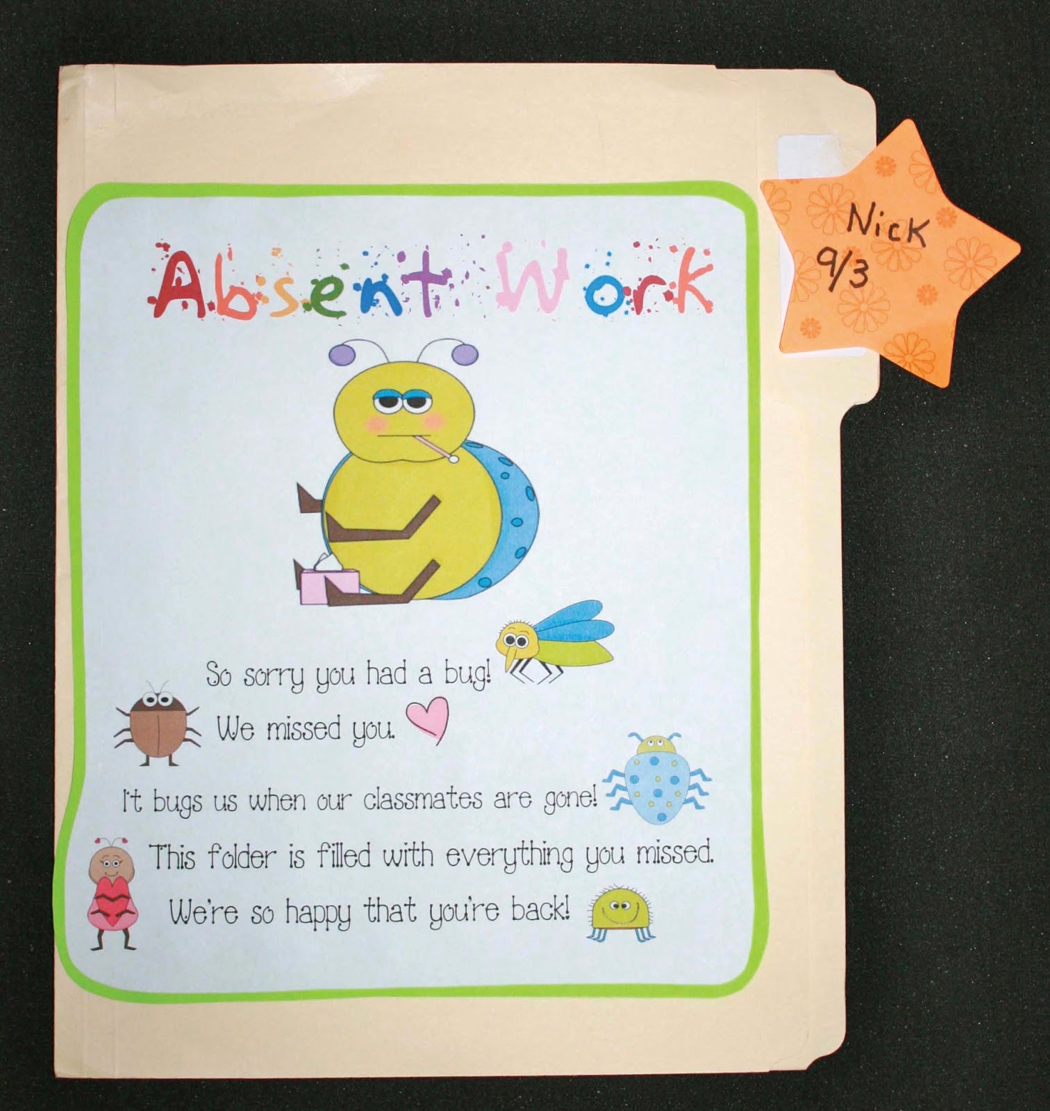 Classroom Management Tip Absent Folders - Classroom Freebies
