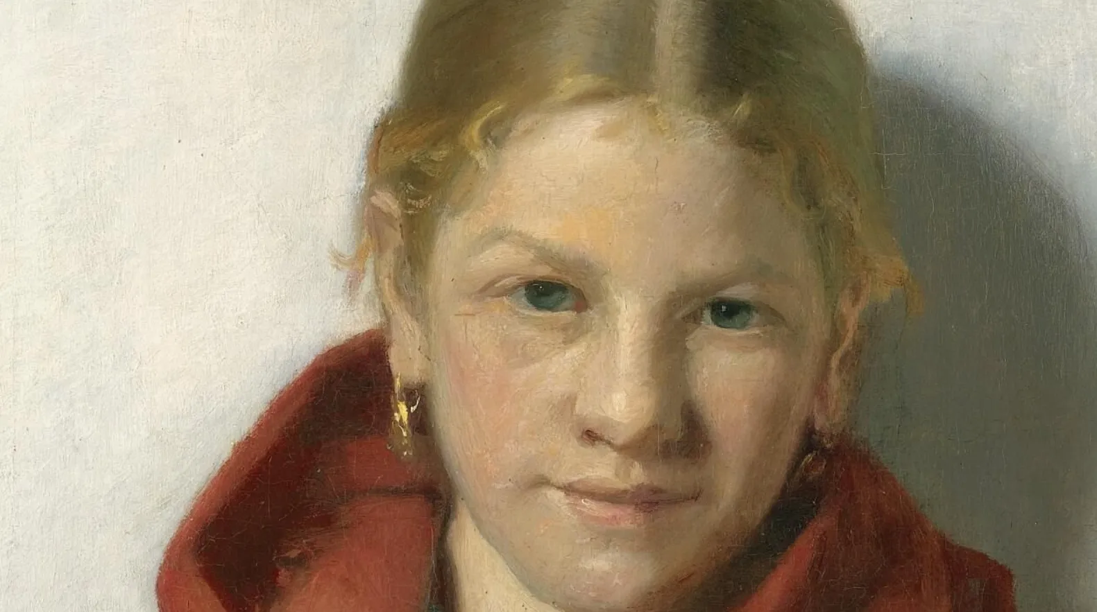 Michael Ancher | Skagen girl in a red shawl, 1881 | Tutt'Art ...