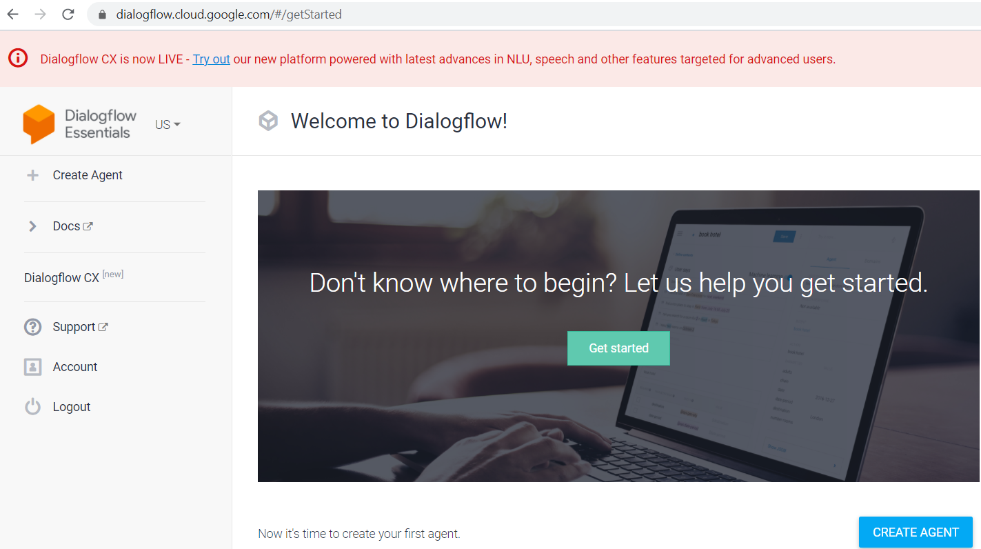 Google DialogFlow como hacer un chatbot
