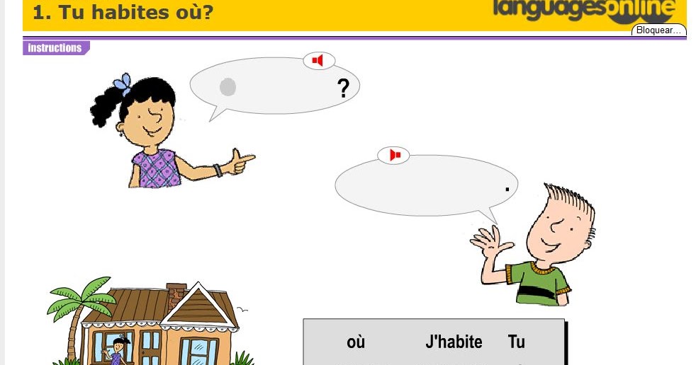 Le blog de français à Sierra Bermeja : Activité interactive: Tu habites où?