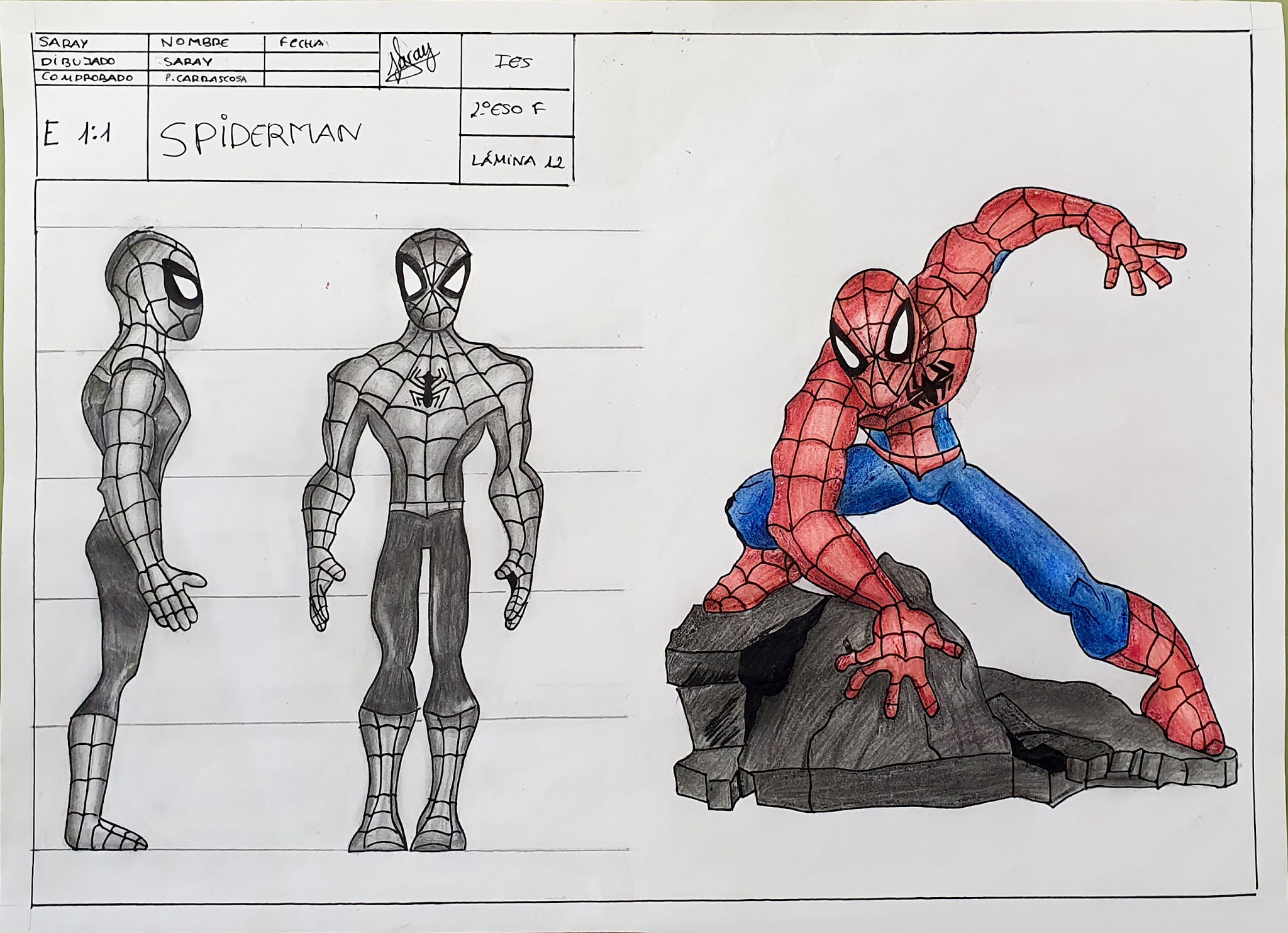 INFOGEOMETRÍA: CHARACTER DESIGN. MODEL SHEET & ACTION POSE