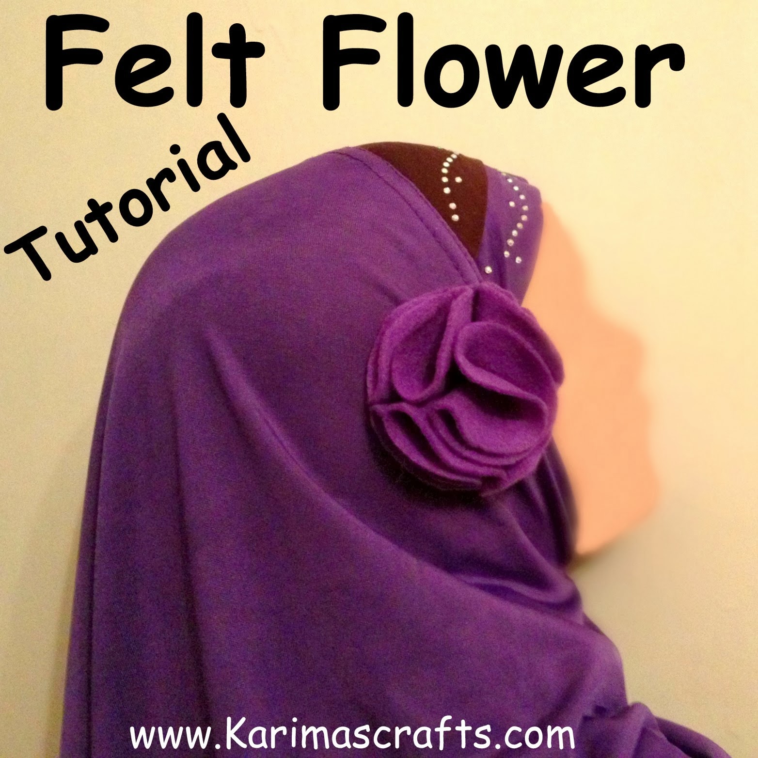 Karima's Crafts: Easy Felt Flower Tutorial