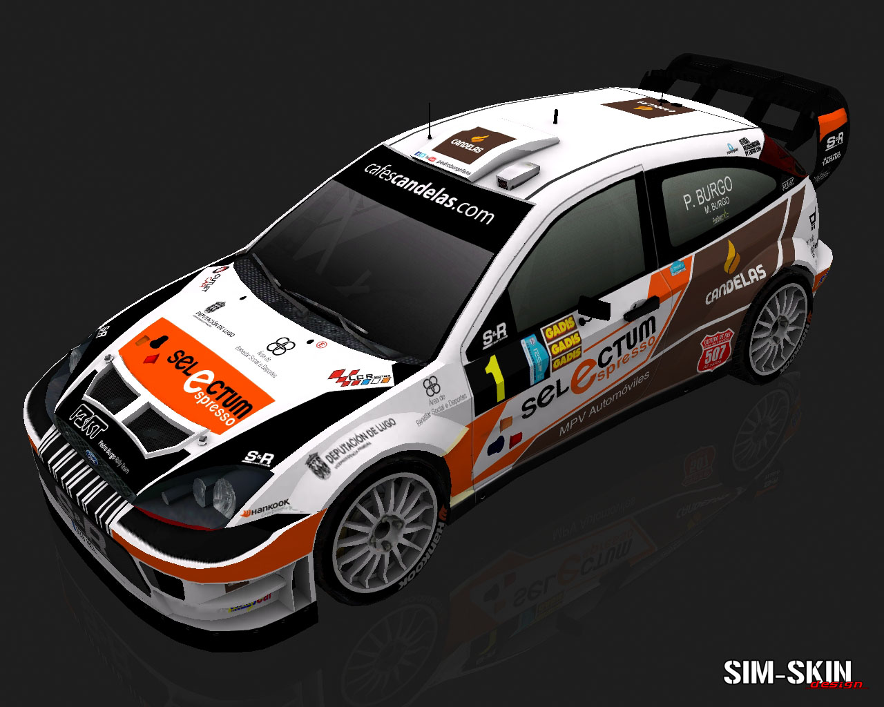 SIM-SKIN design: Ford Focus WRC ´04 - Pedro Burgo - Rallye San Froilán 2013