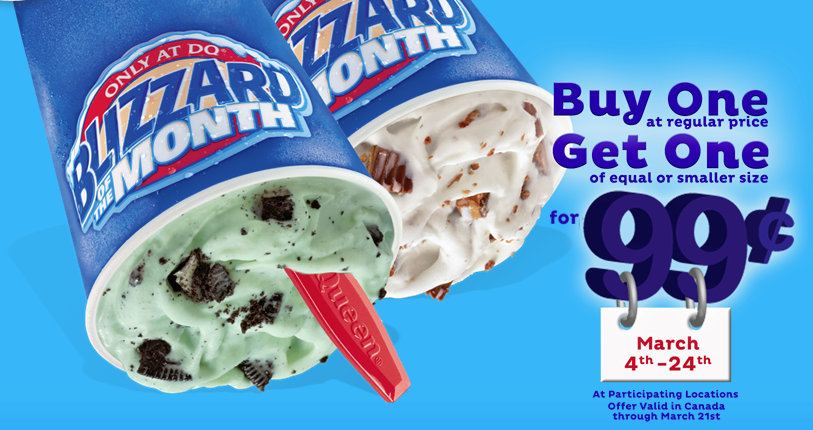 Barbara's Beat: BOGO Blizzard for 99 cents at DQ 3/24