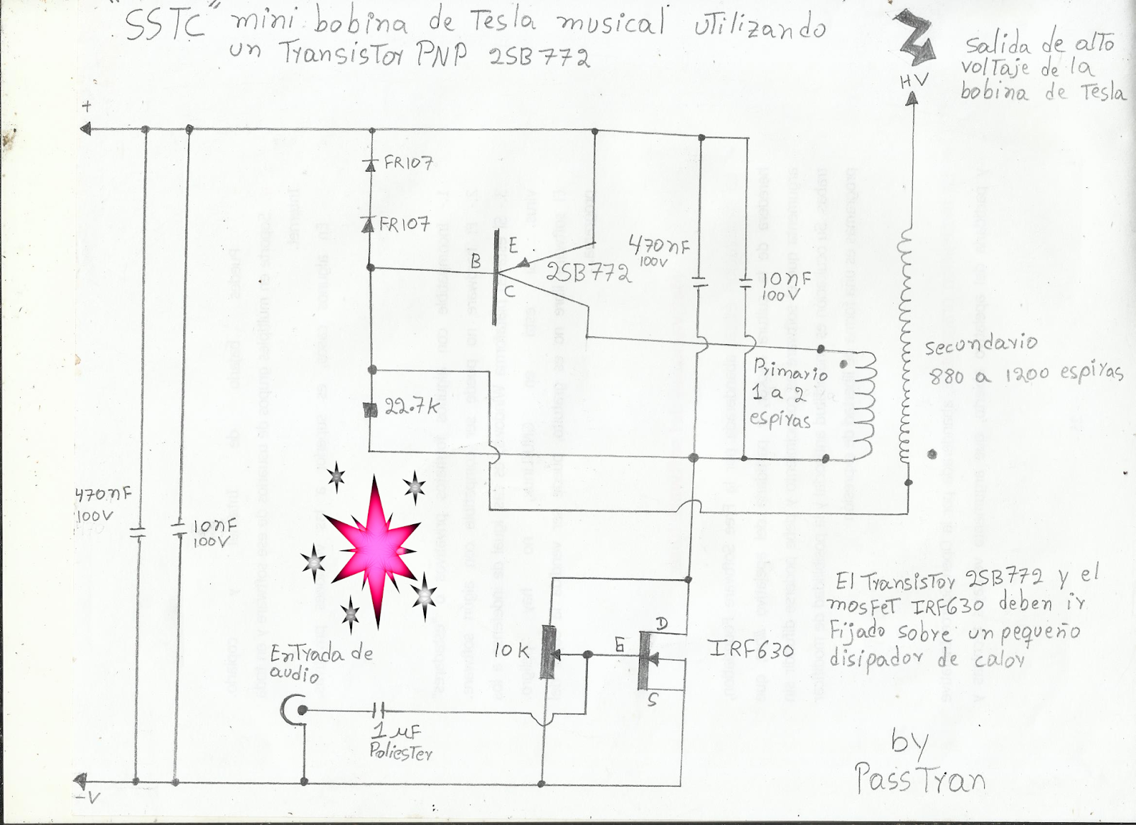 cómo realizar una mini bobina de tesla musical o SSTC audio modulada ...
