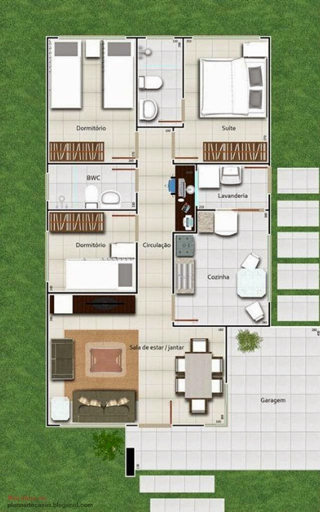 PLANO DE CASA MODERNA DE 93 M2 : PLANOS DE CASAS GRATIS Y DEPARTAMENTOS ...