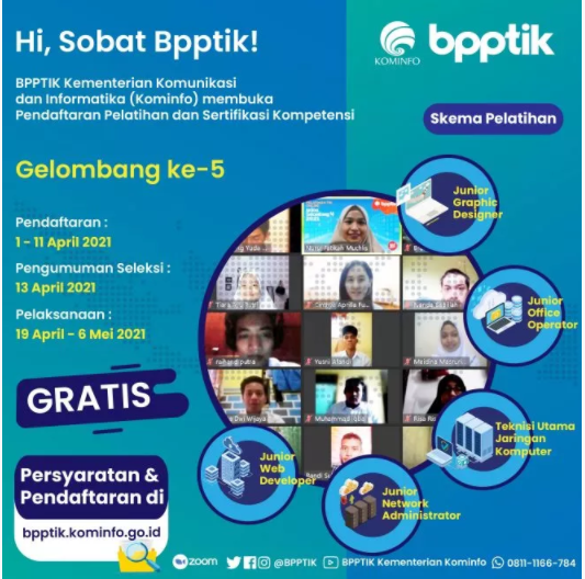 Gratis, Pendaftaran Pelatihan dan Sertifikasi Bidang TIK Berbasis SKKNI ...
