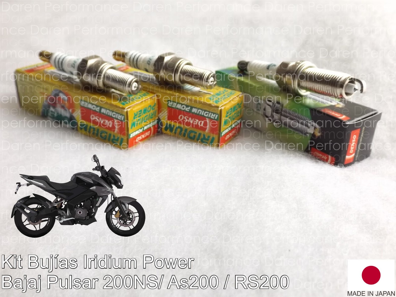 Daren Performance Motocicletas: KIT BUJIAS IRIDIUM POWER RACING PULSAR 200NS