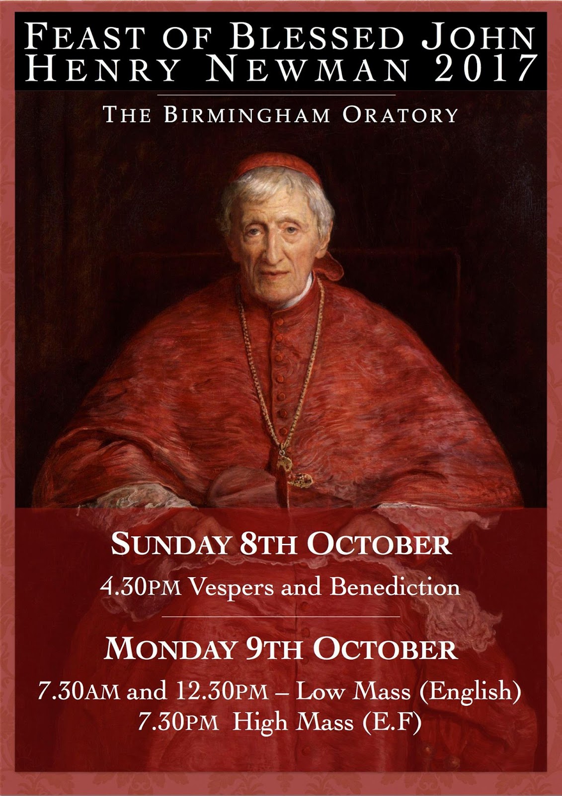 Latin Mass Society: Birmingham: Feast of Blessed John Henry Newman