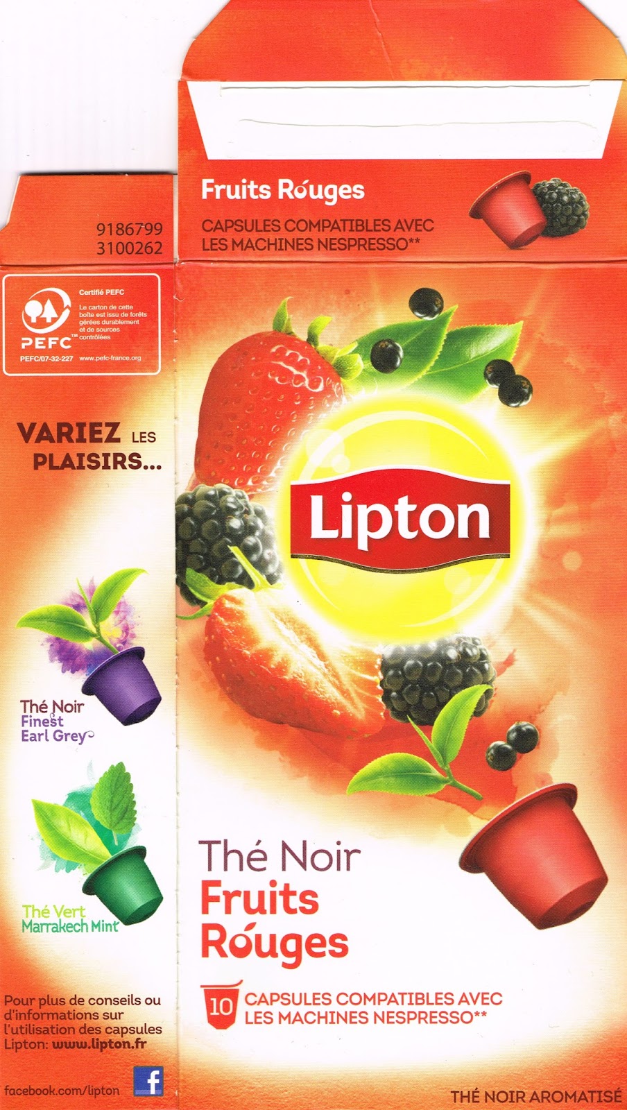 capsules-et-dosettes: Capsules type Nespresso Lipton : Thé Noir Fruits ...