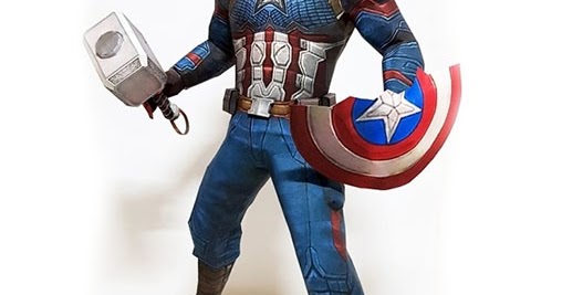 Avengers: Endgame - Captain America Paper Model | Paperized Crafts