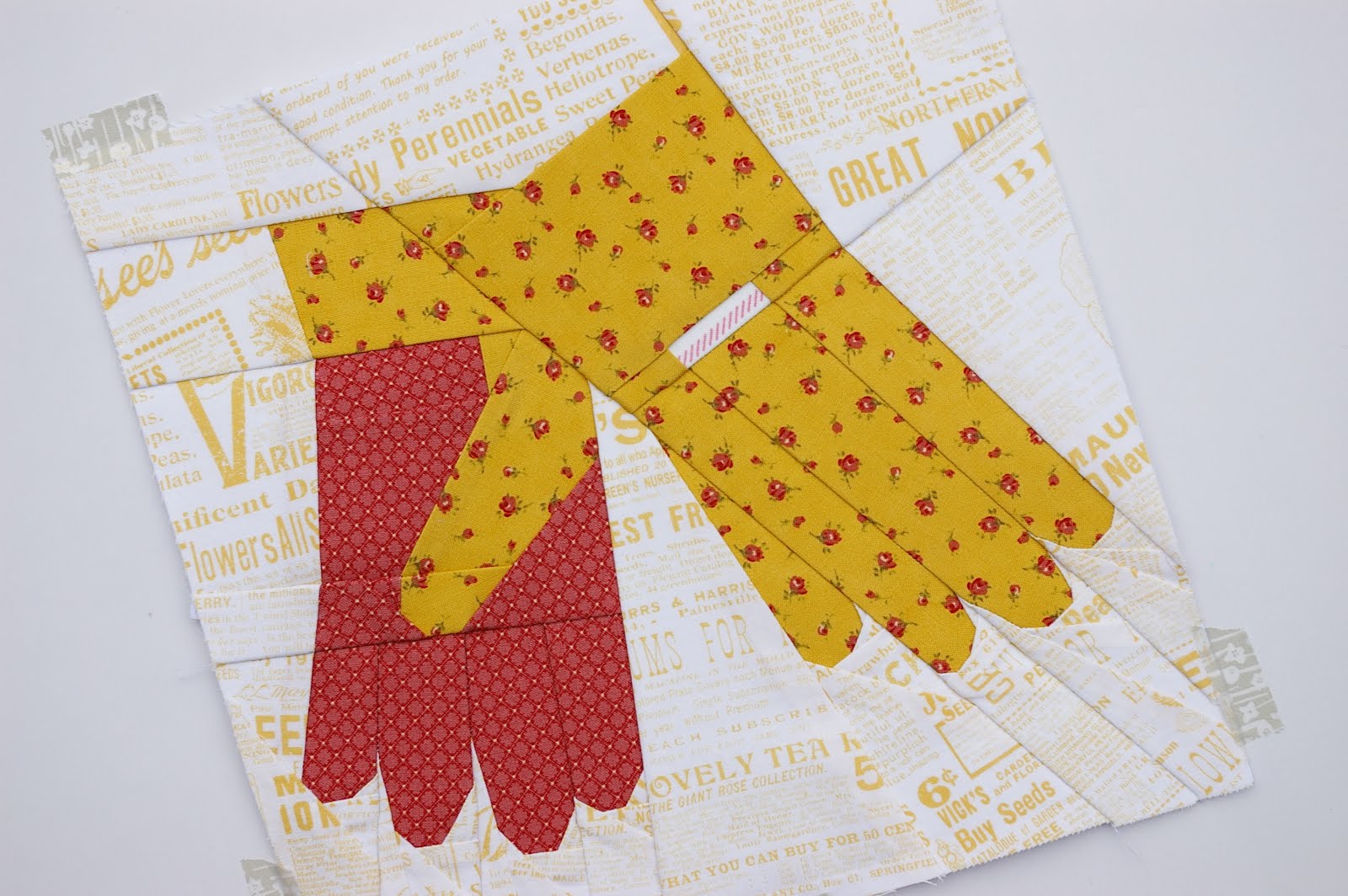 Gardening Gloves, a Paper Pieced Pattern | During Quiet Time