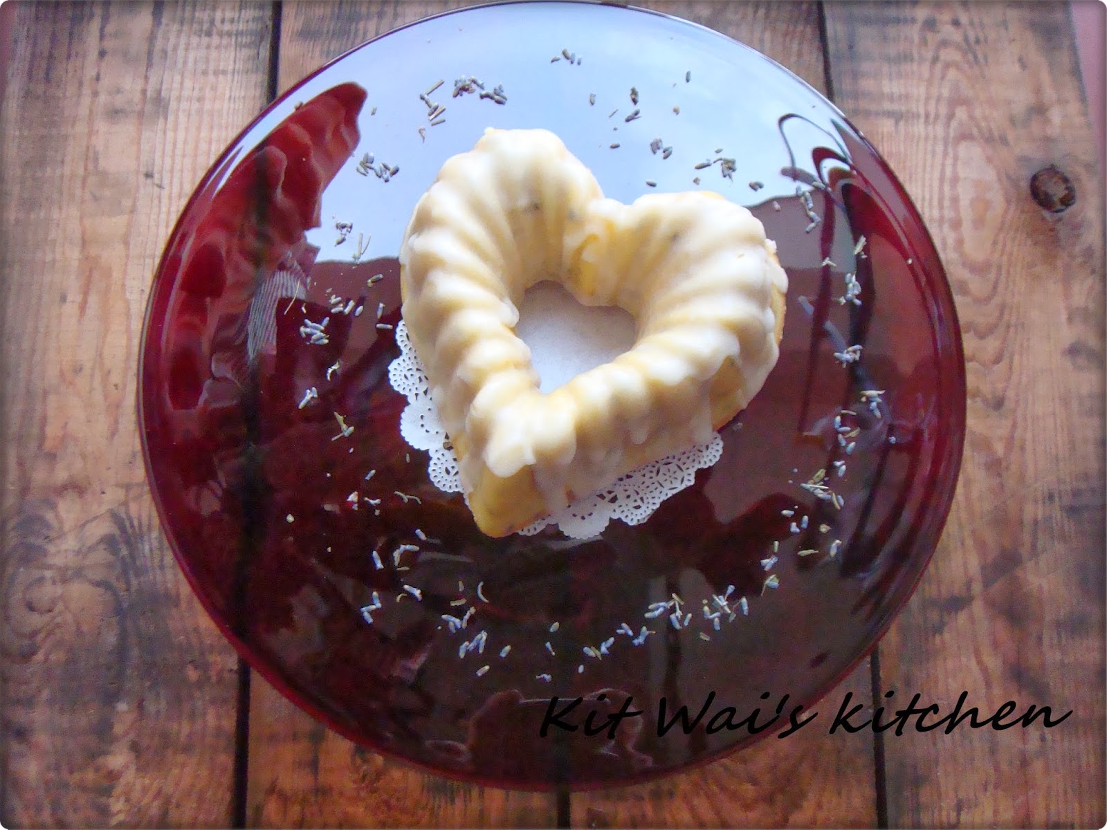 Kit Wai's kitchen : 薰衣草富士蛋糕 ~ Lavender Fuji Cake