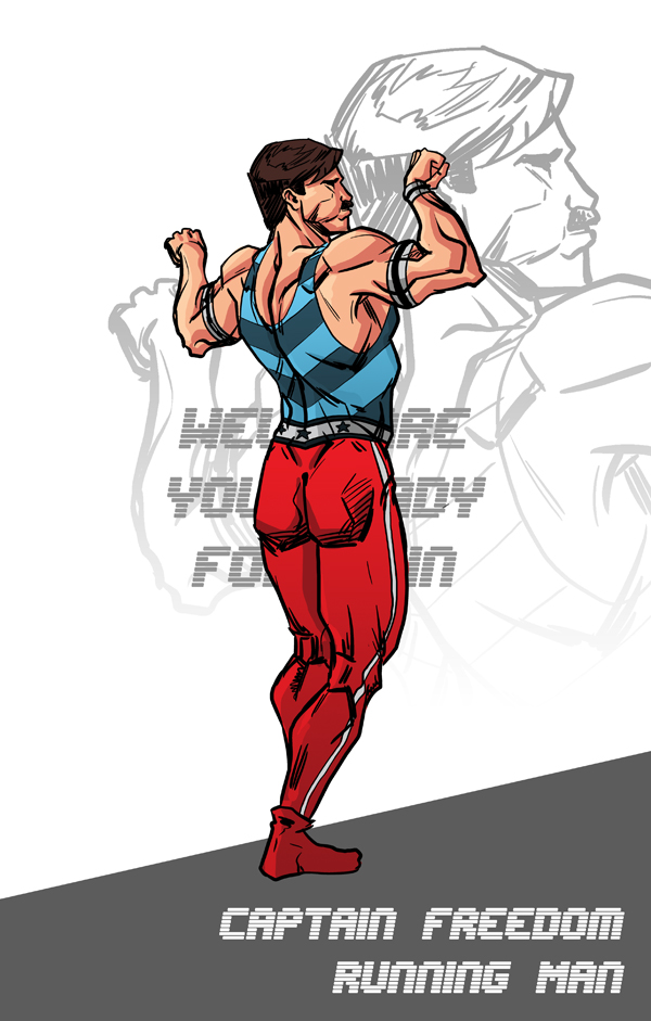 Will Sliney: Eighty Awesome Eighties Action Heroes #22 Captain Freedom