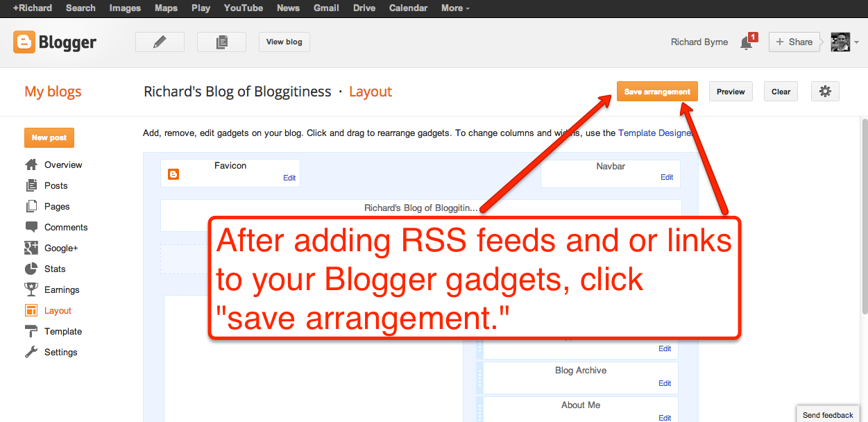 How to Add RSS Feeds and A Blog Roll to Your Blogger Blog - Free ...