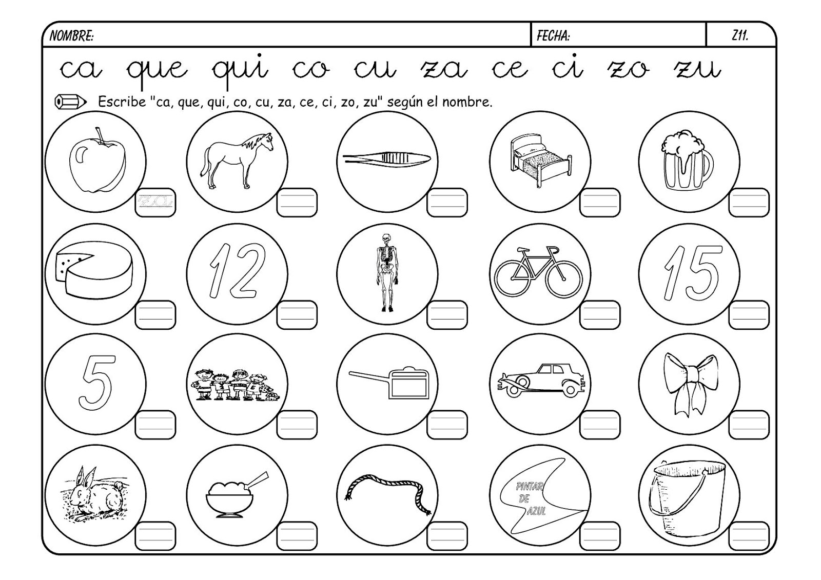 Actividades con la letra c - Imagui