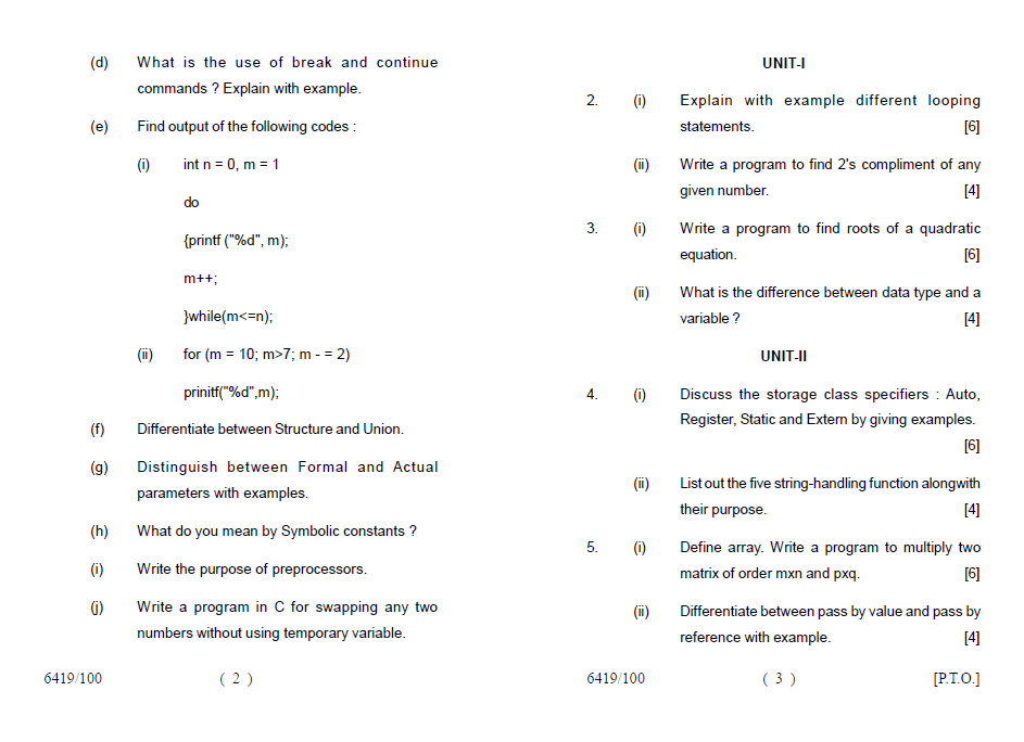 Lucknow University M.Sc.( Semester-IV) ( Regular/BP/Improvement ...