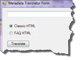 Map Vibes: "Old" FDGC XML Metadata Format Translator