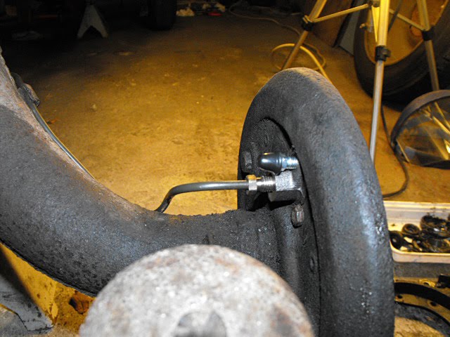 1966 2CV brake job.: Right rear brakes...