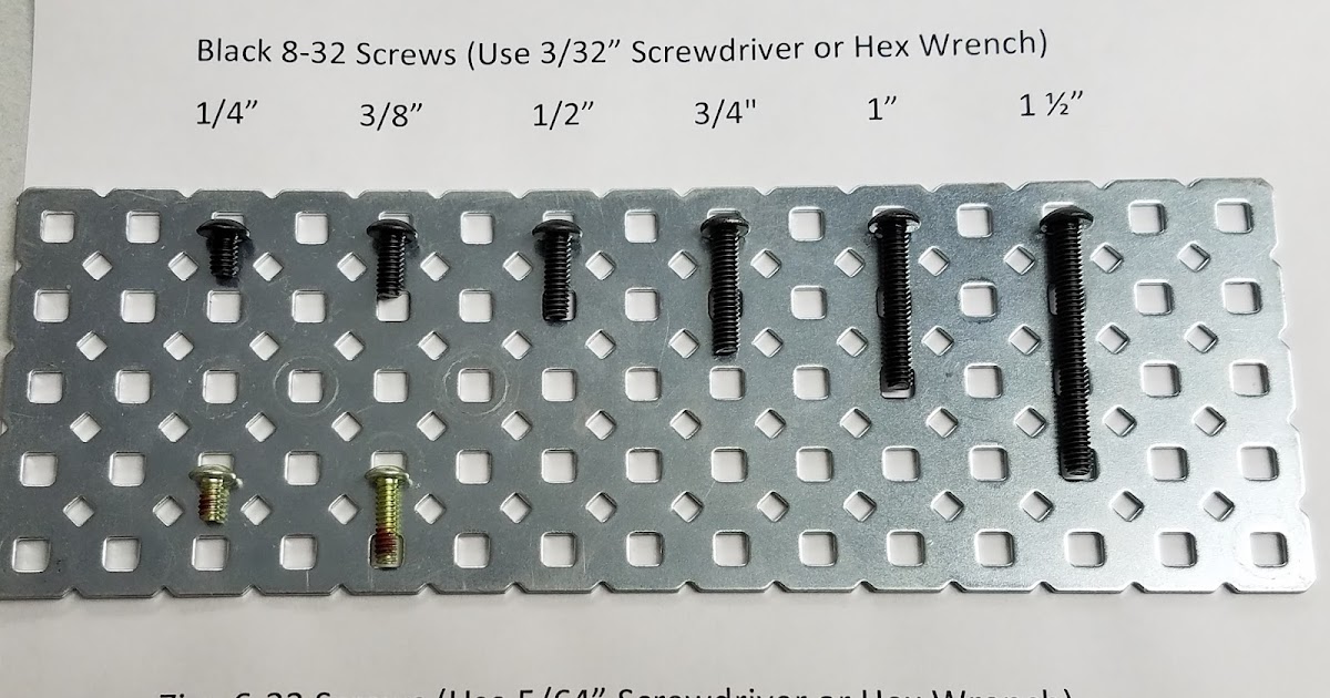 VexTech1: Screw Size Chart