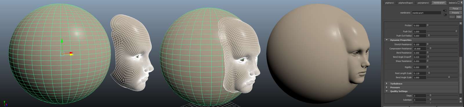 Mitch Zais: Tutorial: Using Maya's hidden "Membrane" node to wrap or ...