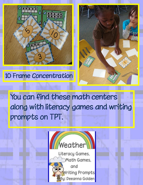 Golden Gang Kindergarten: Weather Math Centers