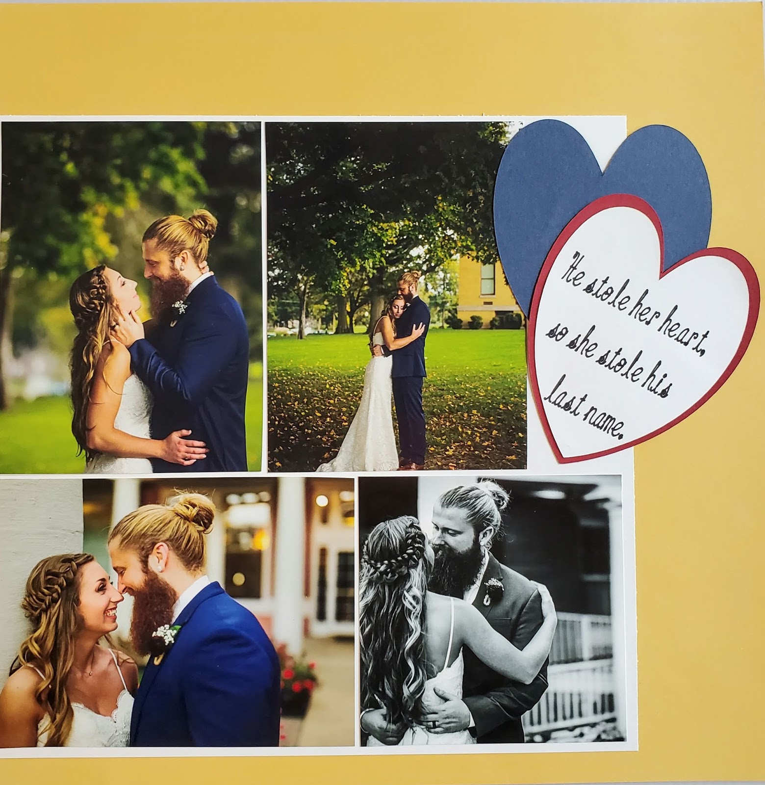 Random Memories: Celebrate Love - Two Page Wedding Scrapbook Layout