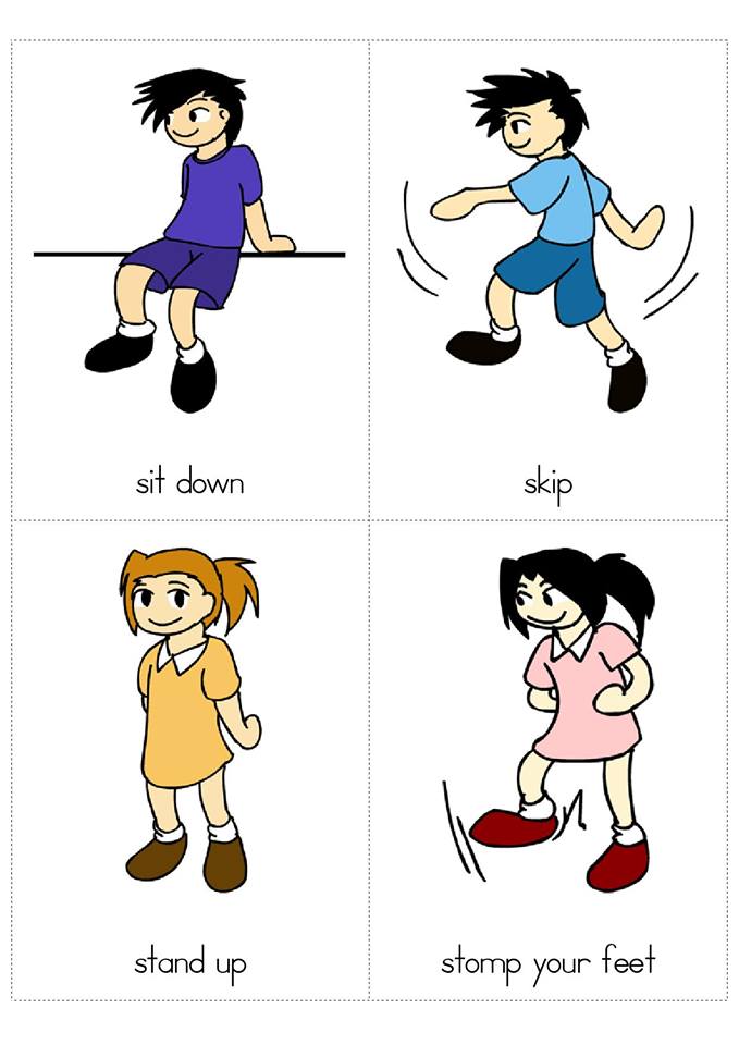 Action Verbs ( 16 Flash Cards )