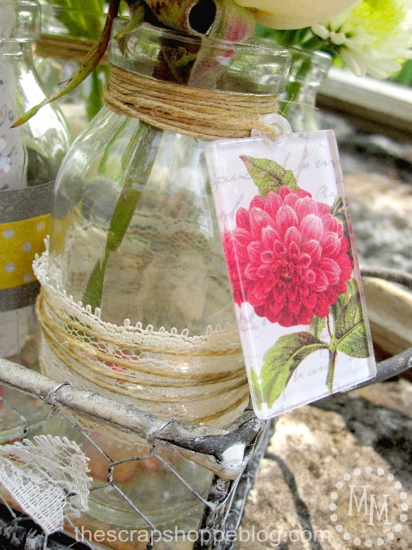 Mod Podge Vases & Coaster - The Scrap Shoppe