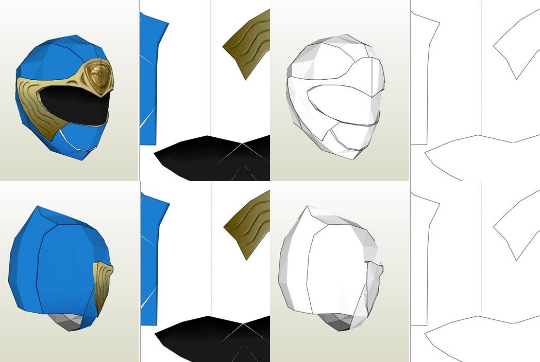 Super sentai Power ranger Hurricanger foam pepakura (7 Helmets)