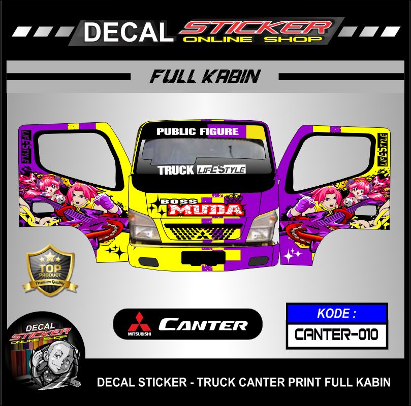 Modif Truck Canter Full Cuting Sticker Keren