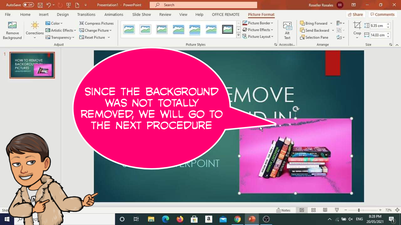 HOW TO REMOVE BACKGROUND FROM PICTURES USING POWERPOINT PRESENTATION.