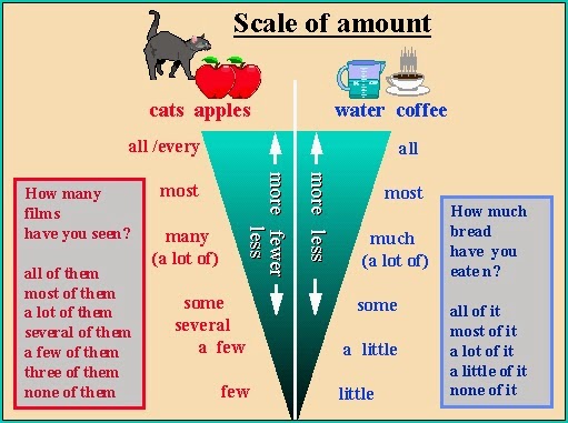 IMAGENS E INFOGRÁFICOS EM INGLÊS: Infographic - Scale of amount
