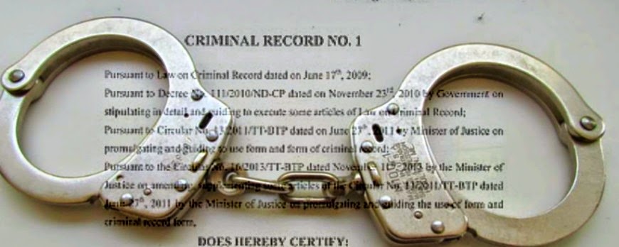 Criminal record in Vietnam ~ Vietnam Law Firm