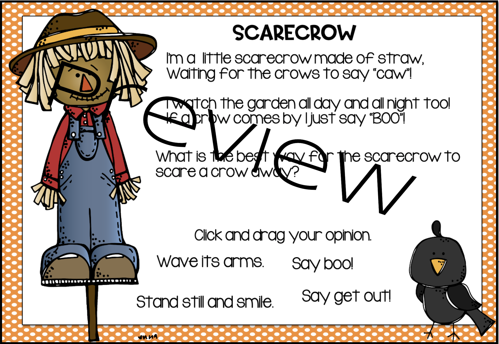 1st Grade Hip Hip Hooray!: Read and Write with a Scarecrow Theme!