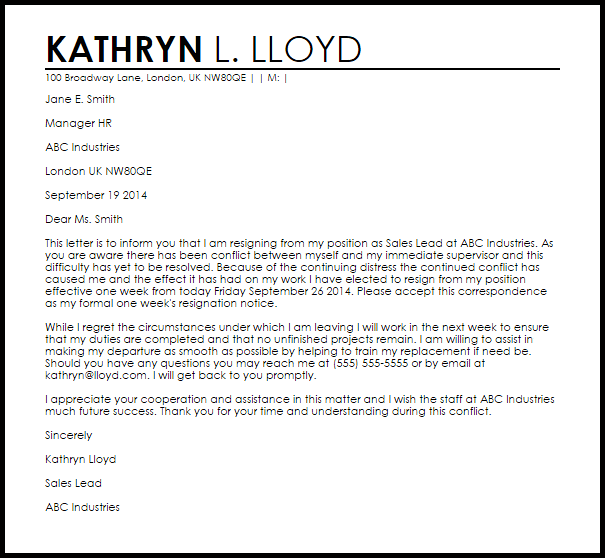 Letter Of Resignation Uk Formal Letter letter-of-resignation-uk-formal-letter