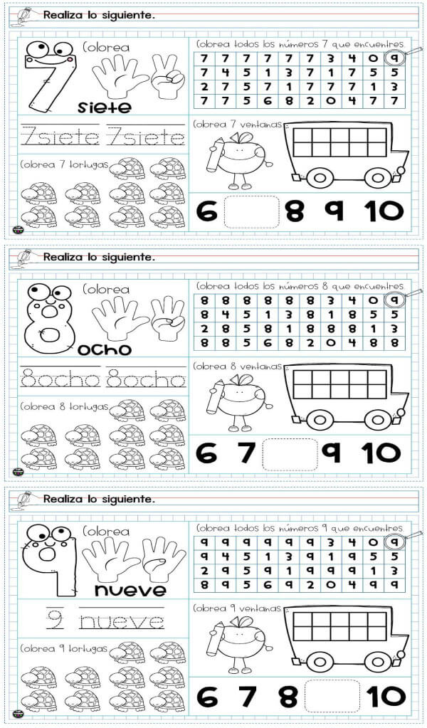 Cuaderno de Tareas para Aprender los Números | Mundo de Rukkia