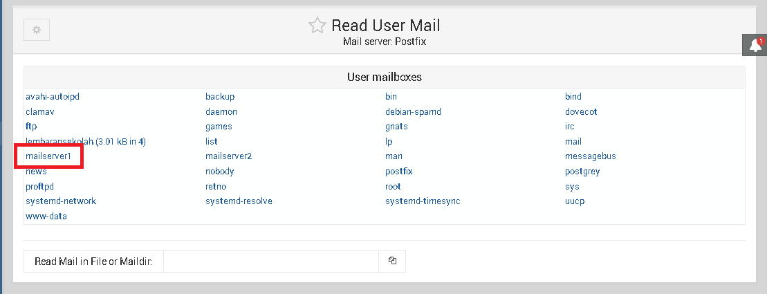 catatan sekolah: Konfigurasi Mail Server di Webmin