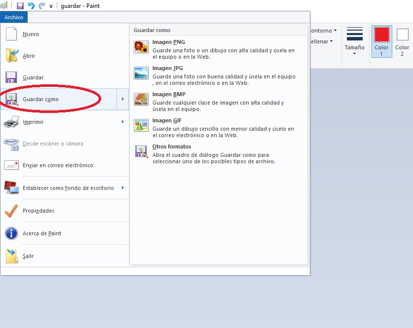Tecnología: 2º Ed. Primaria: Guardando nuestro dibujo de Paint