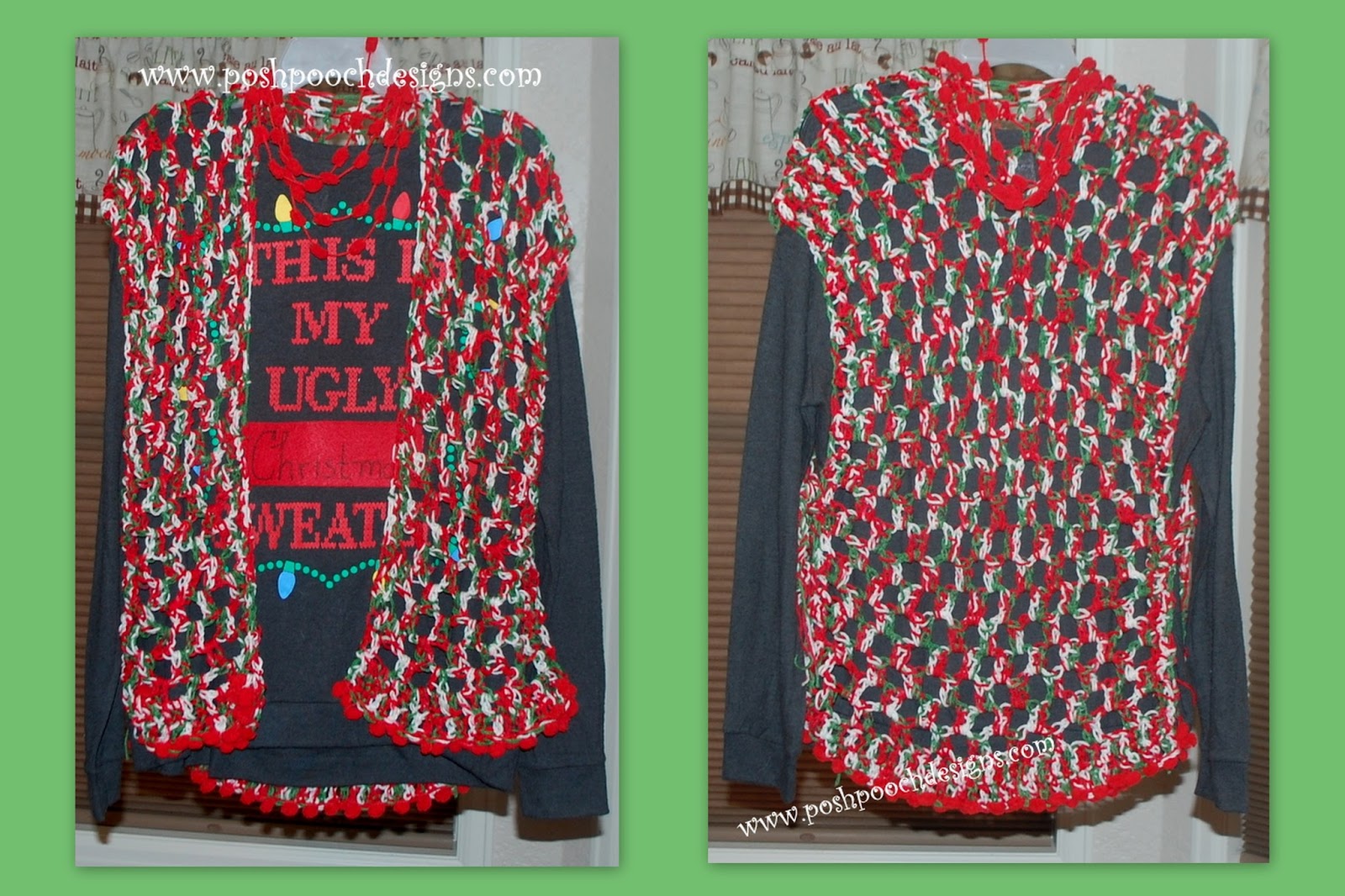 Posh Pooch Designs : My Ugly Sweater Vest For Our Ugly Sweater Party