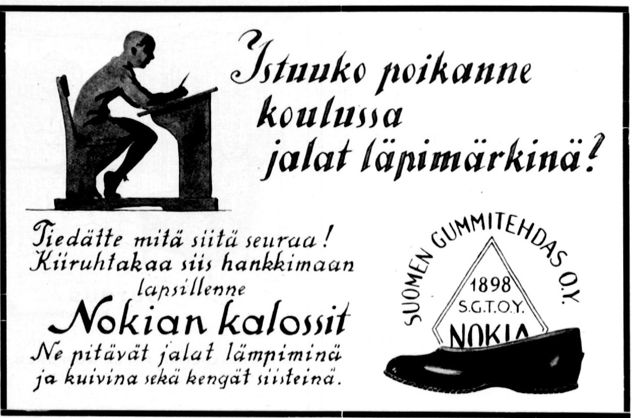 Vanhoja mainoksia: Kalossit