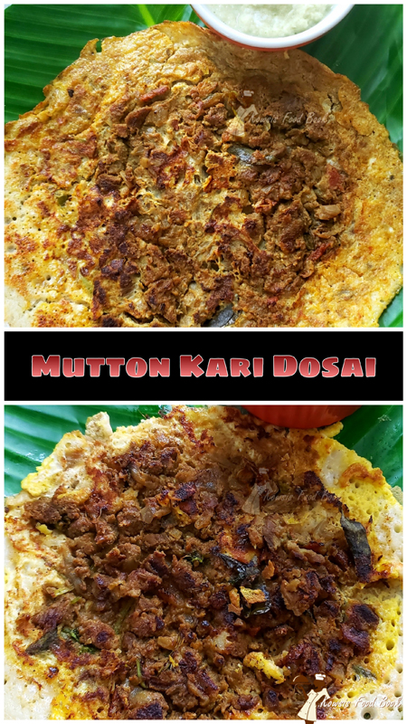 Mutton Kari Dosa Recipe | Mutton Kheema Dosa - Kowsisfoodbook | Easy ...