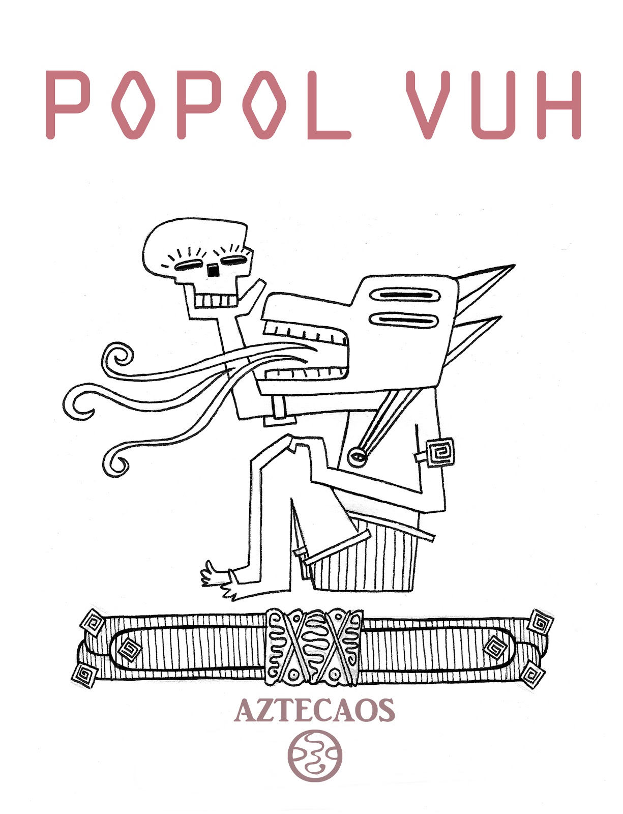 ilustración chatarra: Édición ficticia del Popol Vuh