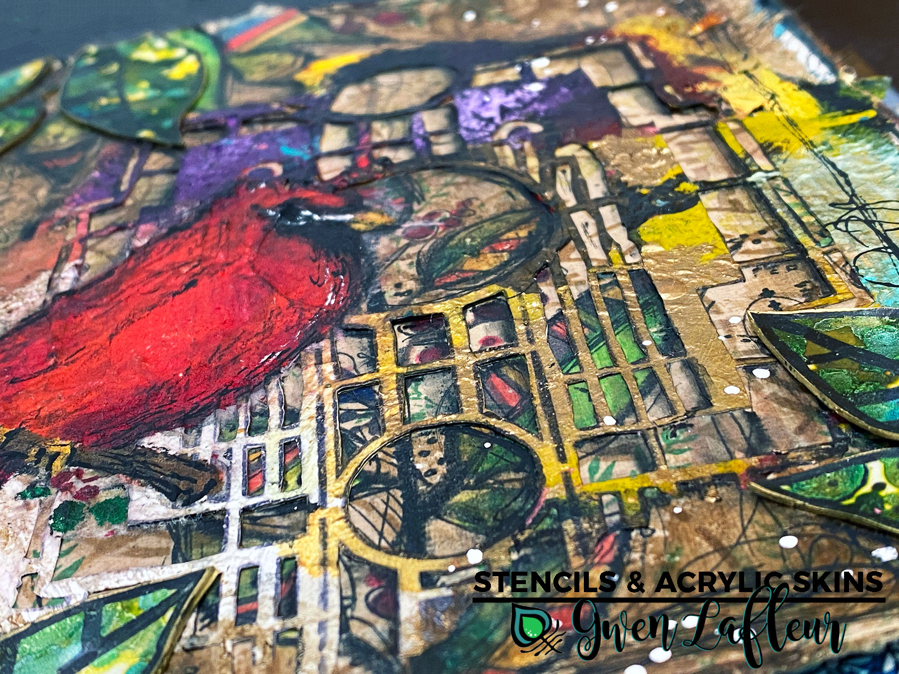 StencilGirl® Talk: Art Journaling with Stencils and Acrylic Skins